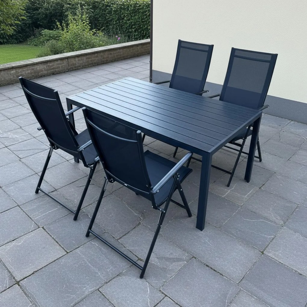 Vikio Zahradní set 140x80 pro 4 osoby V134 černá