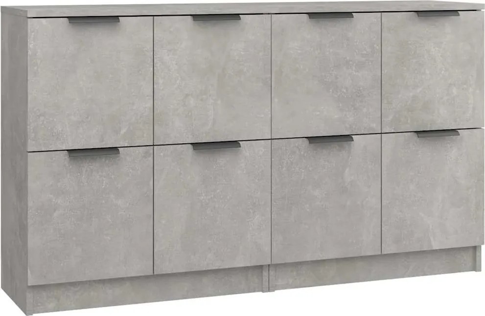 Příborníky 2 ks betonově šedé 60 x 30 x 70 cm kompozitní dřevo 3115807