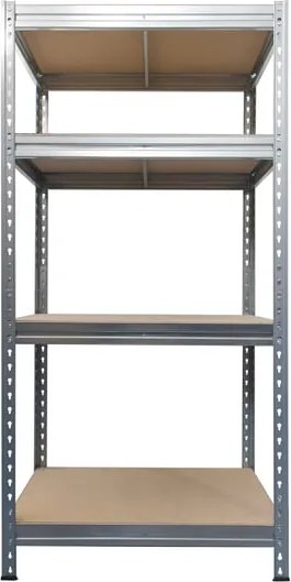 Kovový regál BULLRACK RIVET PRO 200x150x60 DTD dřevotříska 4 úrovně pozinkovaná