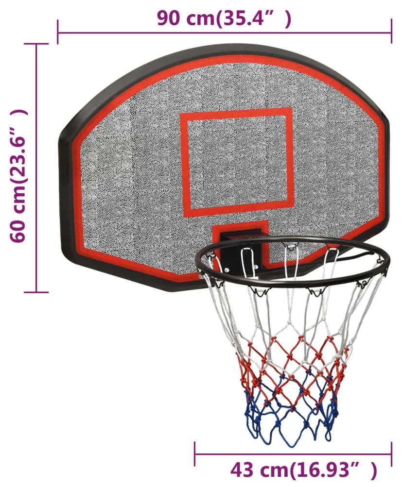 Basketbalový koš černý 90x60x2 cm polyethylen - Default Title