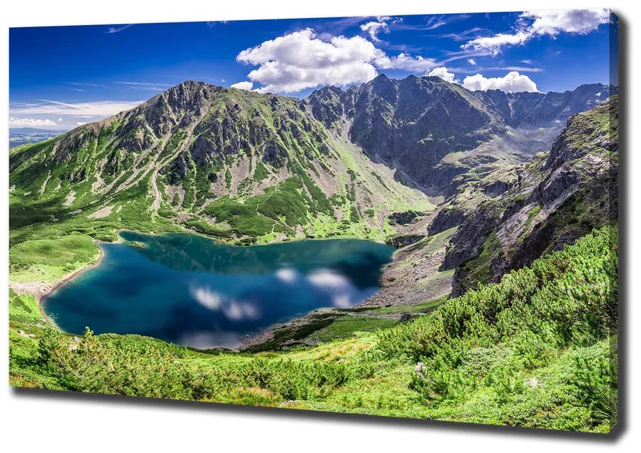 Wallmuralia Foto obraz na plátně Černé jezero Tatry 100x70 cm