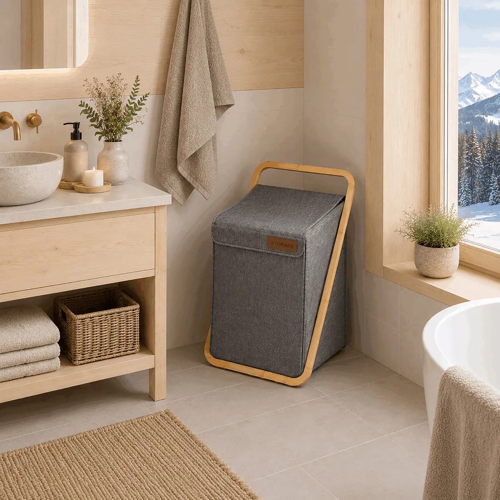 Autronic Koš prádelní DT3020 Barva potahu: Hnědá