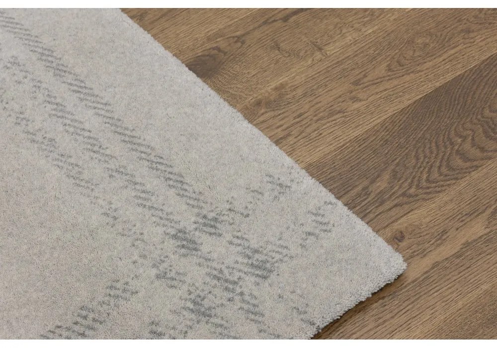 Krémový vlněný koberec 300x400 cm Calisia M Grid Rim – Agnella