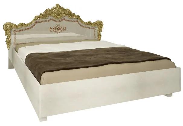 Manželská postel LOPPEZ + zvedací rošt, 160x200, radica béžová