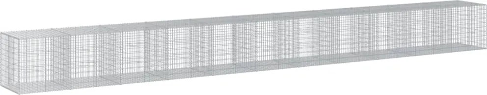 Gabionový koš s víkem 1 100 x 100 x 100 cm pozinkované železo 3295210