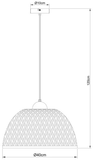 Globo 15767H1 - Lustr na lanku COLLY 1xE27/15W/230V bambus