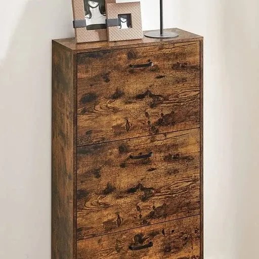 VASAGLE Vyklápěcí botník 60x24x120cm hnědý