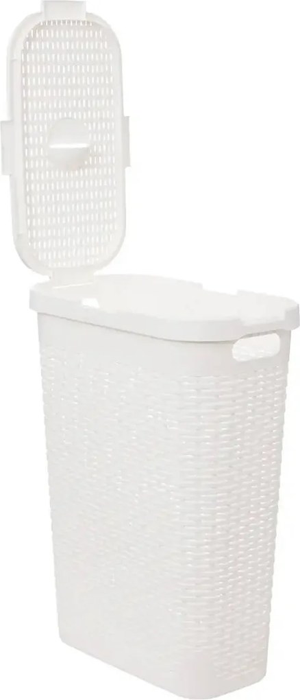 Vysoký koš na prádlo, 40 l, bílý