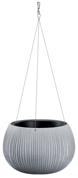 PROSPERPLAST Závěsný květináč - BETON BOWL WS Průměr: 37 cm, Barva: beton