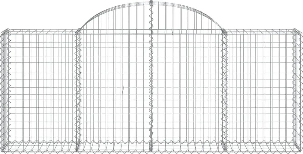 vidaXL Klenuté gabionové koše 25ks 200x30x80/100 cm pozinkované železo [3146105]