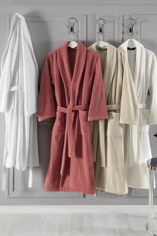 Unisex župan MICRO COTTON v dárkovém balení + papuče Bílá L + papučky (42/44) + dárkové balení
