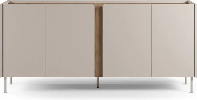 Komoda v dekoru dubu v krémovo-přírodní barvě 180x82x40 cm Lucile – Marckeric