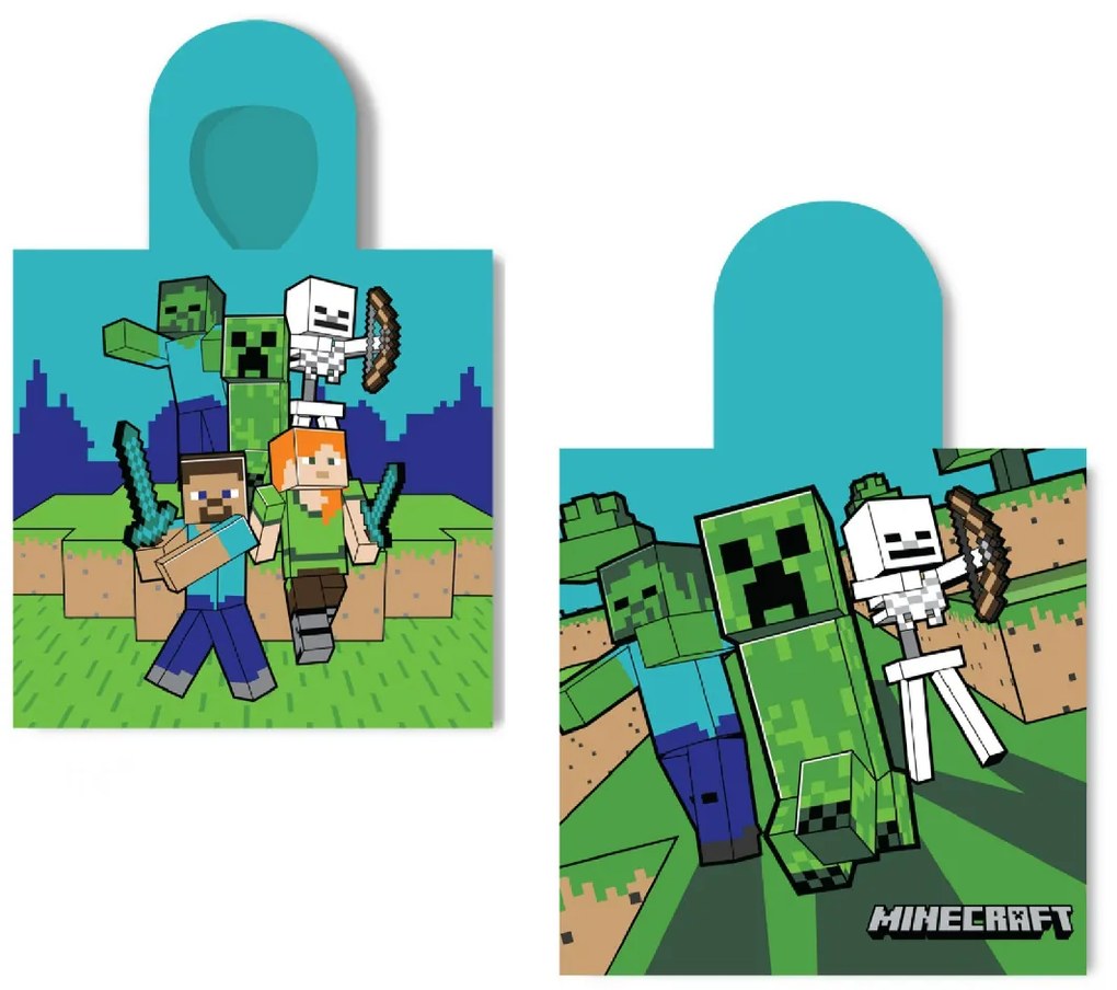 Dětské pončo Minecraft 55x110cm Faro