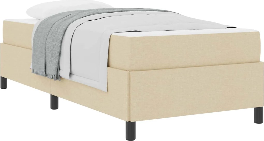 Postel s boxspringem Krémová 90 x 190 cm textil 3398827