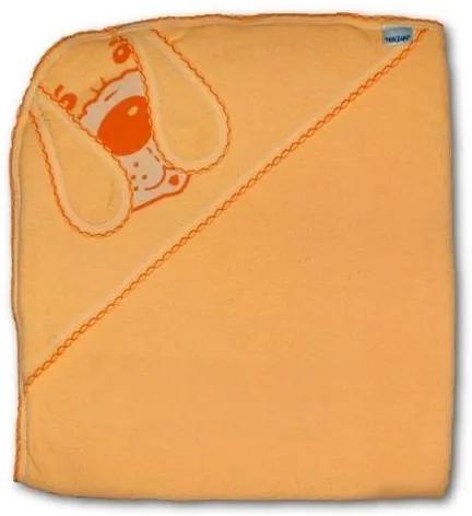 Dětská froté osuška 80x80 pejsek oranžová