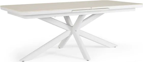 BIZZOTTO Rozkládací zahradní stůl PASCAL 200-260x100 cm bílý 0663957