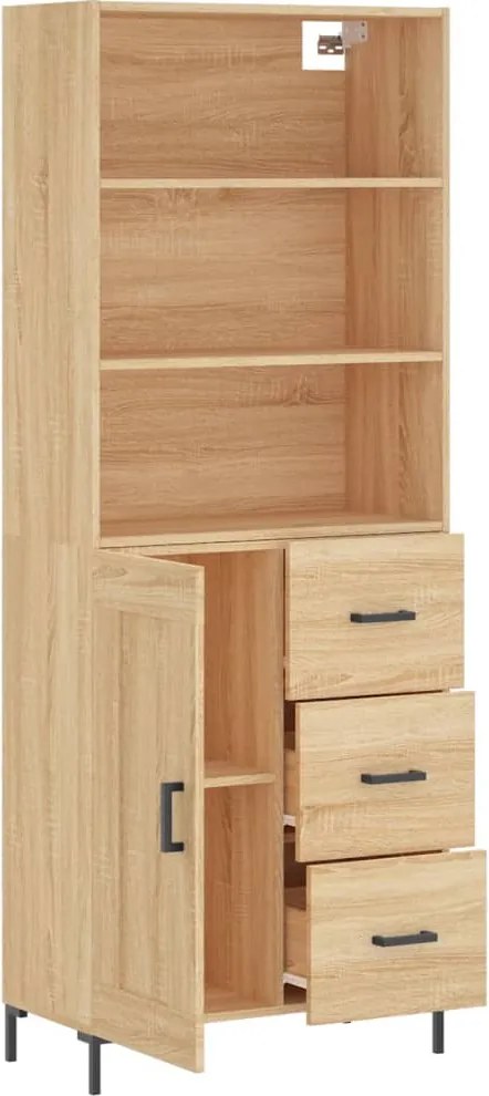 Skříň highboard dub sonoma 69,5 x 34 x 180 cm kompozitní dřevo 3190024