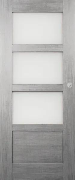 posuvné interiérové dveře do pouzdra PORTO model 4 Průchozí rozměr: 70 x 197 cm, Orientace dveří: Levé dveře, Dekor: Dub rustikální