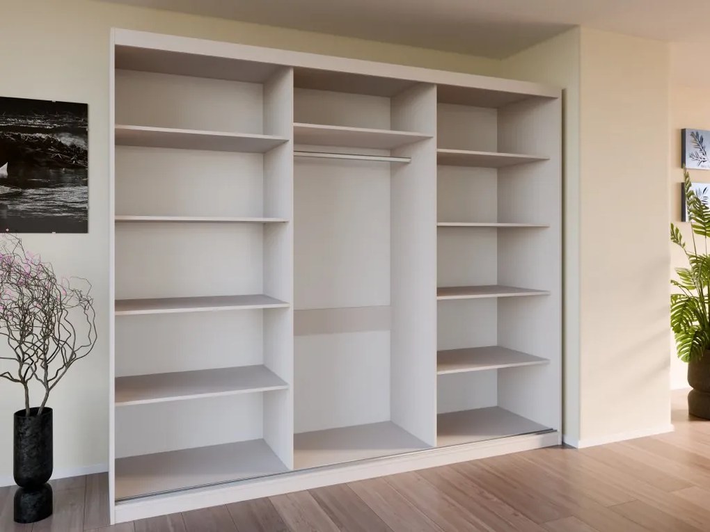 GiB Meble Šatní skříň BREGI SZ250 Barva: Votan/černá