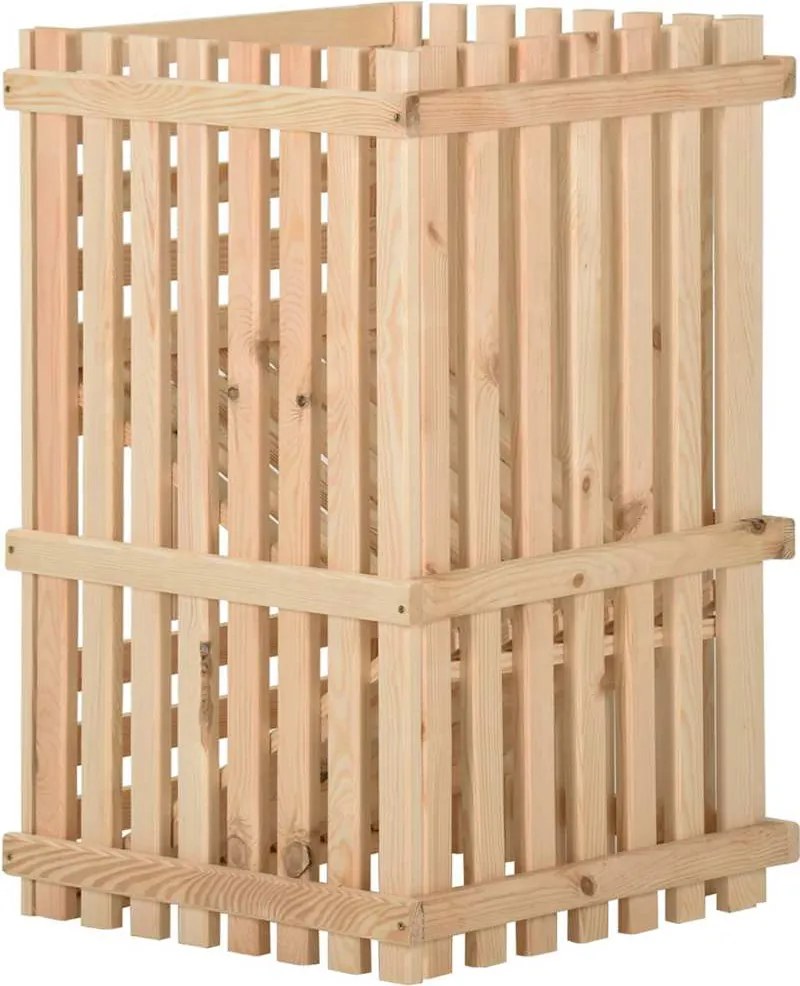Bedna na brambory 50 x 50 x 80 cm masivní borové dřevo 327329