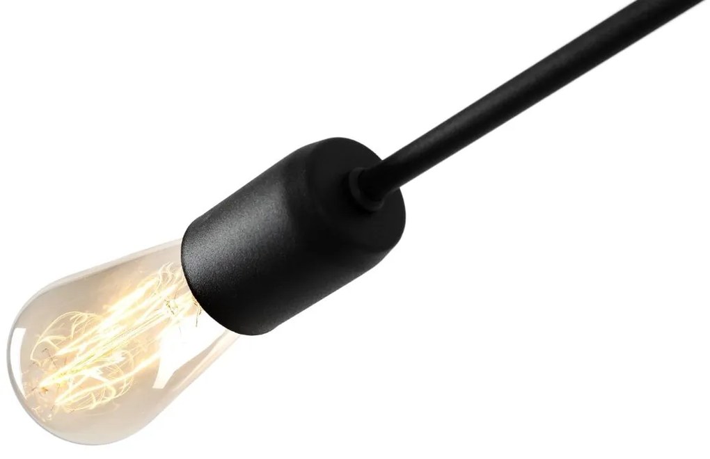 Nordic Design Černé kovové nástěnné svítidlo Dogi 2 L