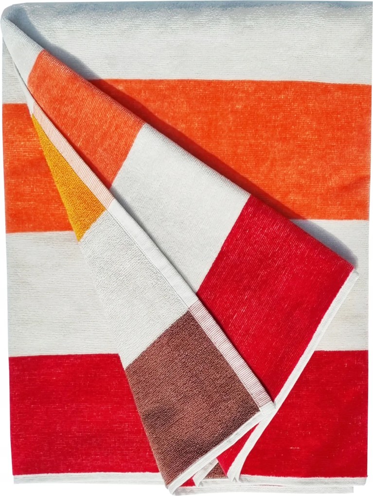 Plážový ručník Portugalský savý Bavlněný velurový 100x180 přírodní