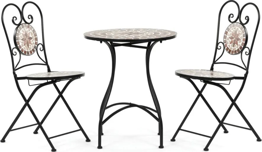 Zahradní set, kov, keramická mozaika, US1600 SET