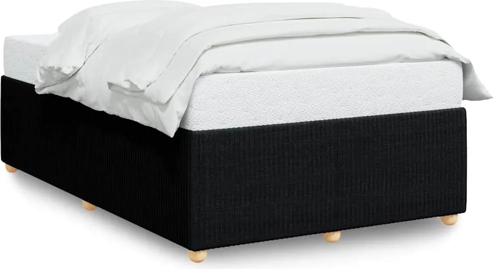 Rám postele bez matrací černá 120x190 cm textil 3284923