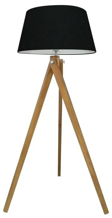 Designová stojanová lampa Dawson, 155 cm, černá