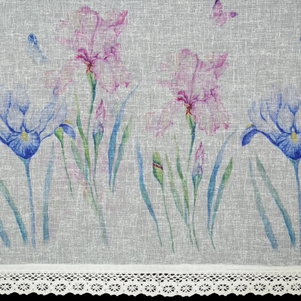 KRÁTKÁ ZÁCLONA NA PÁSCE DOLOREZ 150X60 CM KVĚTY