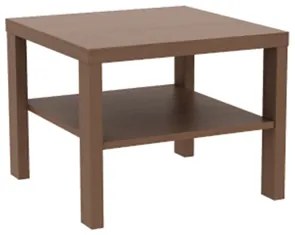 Konferenční stůl Lubko 55×55 cm – hnědá