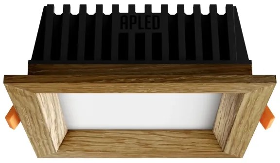 APLED - LED Podhledové SQUARE WOODLINE LED/6W/230V 3000K 12x12 cm dub masiv