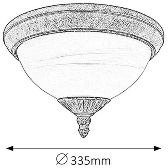 Rabalux 8377 - Venkovní stropní svítidlo MADRID 2xE27/40W/230V
