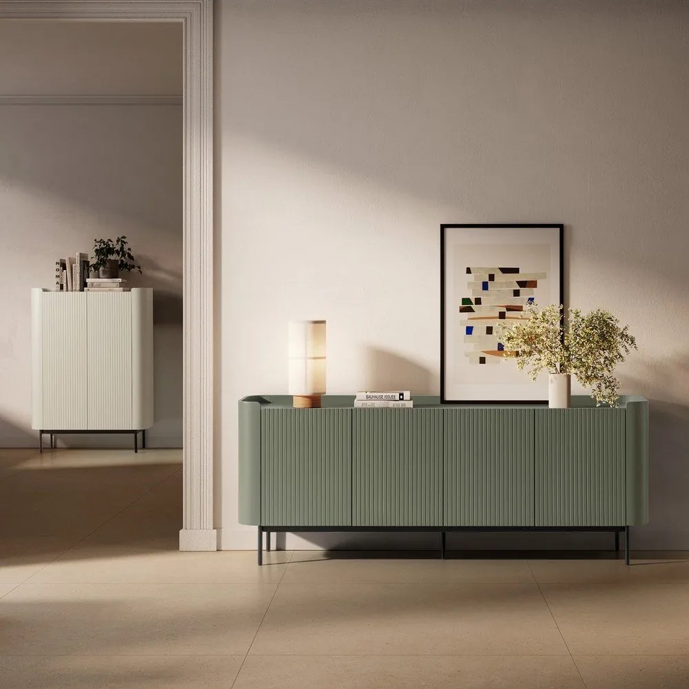 Zelená komoda 200x80x40 cm Willa – MOME