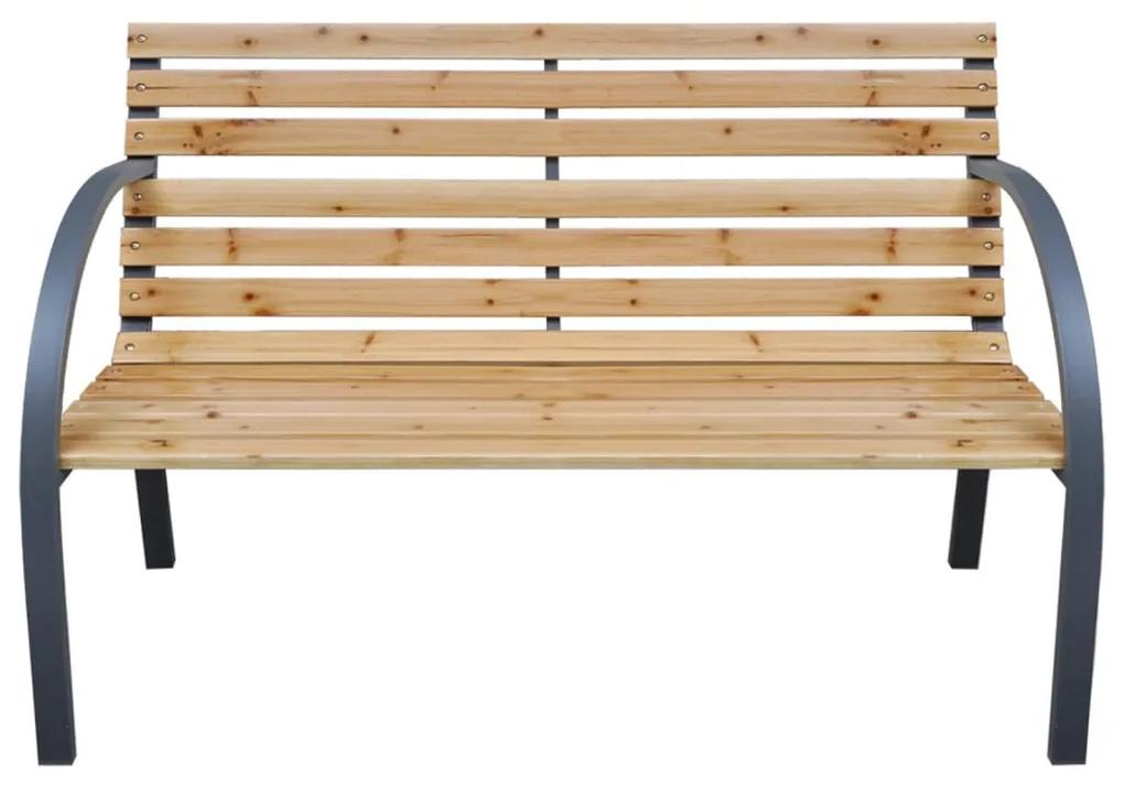 Zahradní lavice 112 cm masivní jedlové dřevo - Default Title