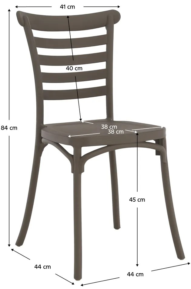 Kondela Stohovatelná židle, šedohnědá taupe, SAVITO