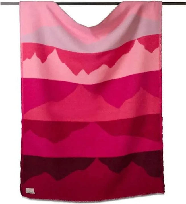 Vlněná deka Hills Pink (bez třásní) 200 x 130 cm Tweedmill