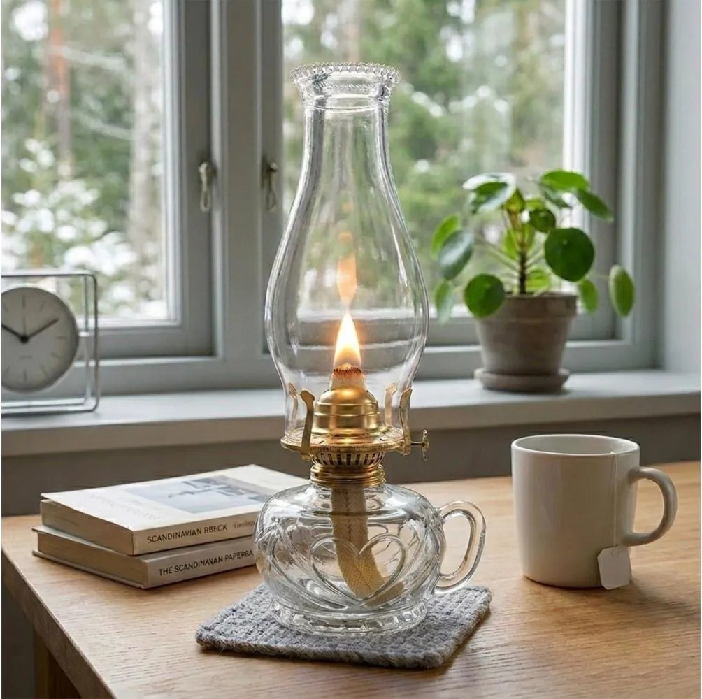 BRILAGI - Petrolejová lampa MERLIN čirá