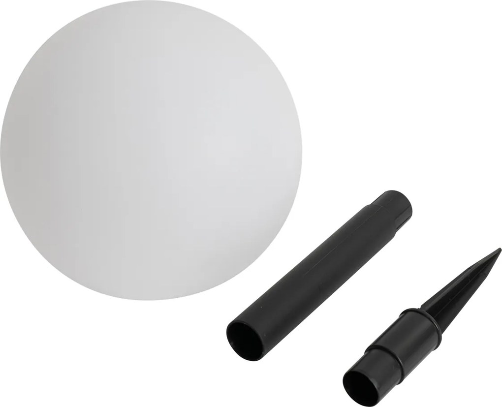 Sada 3 bílých venkovních stojacích lamp včetně LED solárních IP44 - Ludger