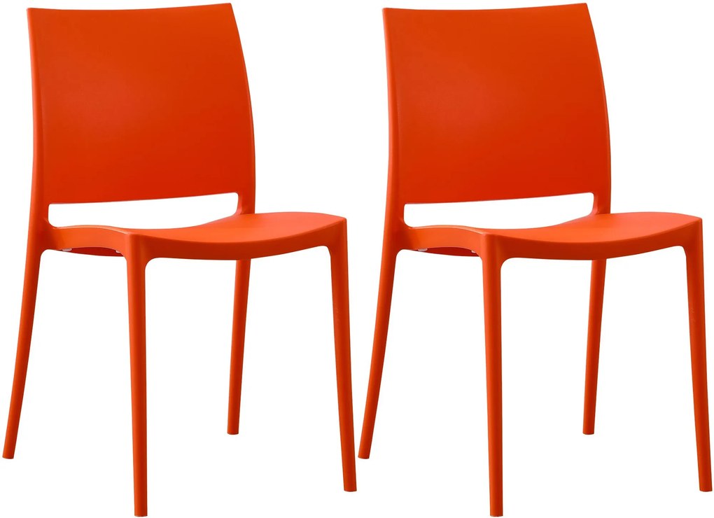 Sada 2 ks židle Meton – oranžová