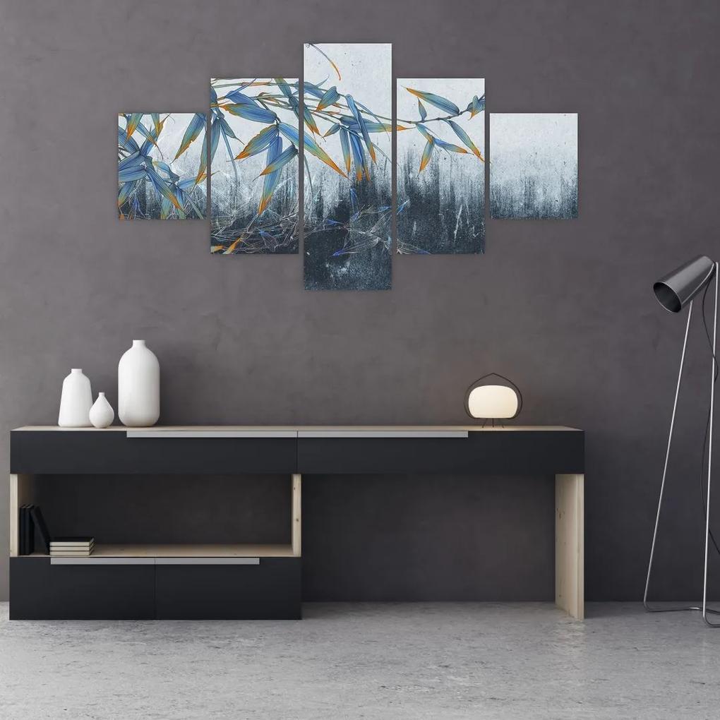 Obraz - Bambus na zdi (125x70 cm)