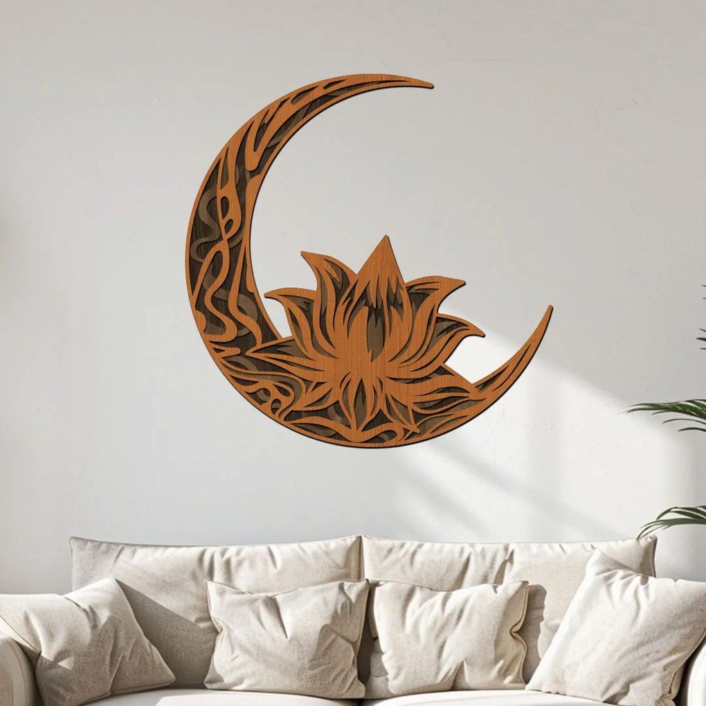 dřevo života 3 vrstvý Měsíční květ klidu Zvolte rozměr (cm): 80x80, Zvolte barvu dekoru: Dub sunoma-Ořech-Wenge