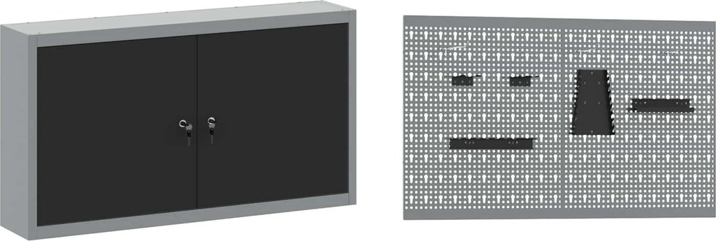 Pracovní skříň se zásuvkou 5 ks Černá Inženýrské dřevo a ocel 3321420
