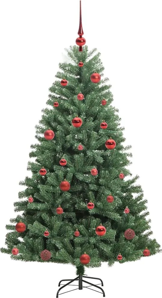 Umělý Skládací Vánoční Strom Zelená 150 cm PVC a kov 3395478