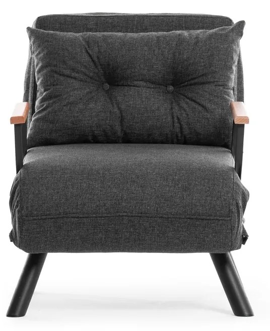 Atelier del Sofa 1-místná pohovka Sando Single - Dark Grey, Tmavá Šedá