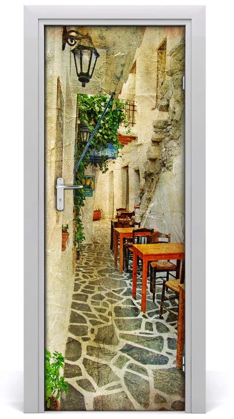 Fototapeta samolepící na dveře Řecké hospody 75x205cm
