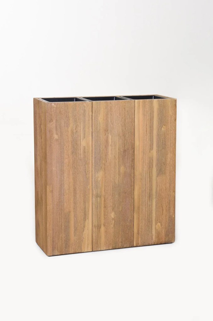 Dřevěný květináč ELEMENTO, šířka 64 cm, dřevo, světle hnědý