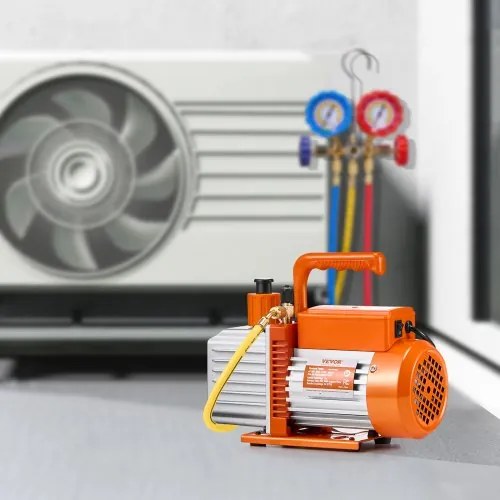 vakuové čerpadlo 170 l/min HVAC 2stupňové rotační lamelové Včetně oleje