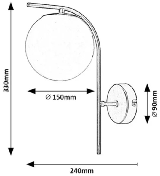 Rabalux 71139 - Nástěnná lampa GHITA 1xE27/20W/230V