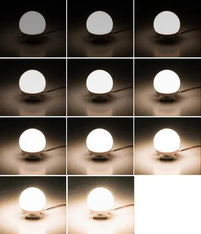 LED světla na zrcadlo k toaletnímu stolku 10 ks Izoxis 18910